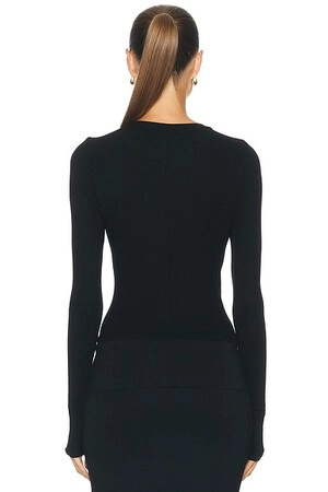 Enza Costa Silk Rib Essential Cardigan