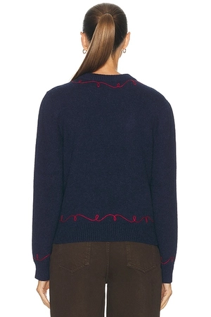 BODE Cowboy Appliqué Pullover Sweater