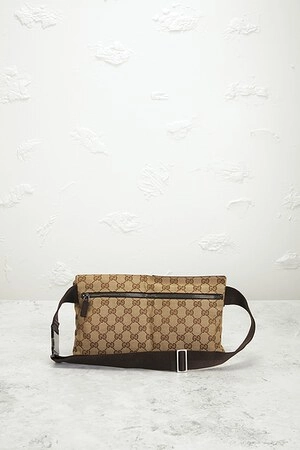 Gucci Double Pocket Belt Bag - Brown