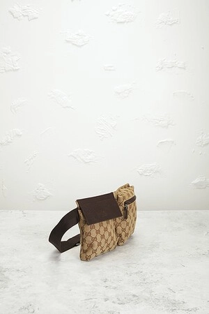 Gucci Double Pocket Belt Bag - Brown