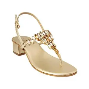 DAMAPREZIOSA Gold / Yellow Gabrielle Topaz Jewel Sandal