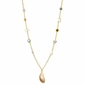 ORMIRO Kauai Multi-stone Shell Necklace
