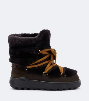 Bogner Chamonix Shearling And Suede Snow Boots