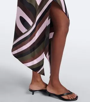 Emilio Pucci Iride Crepe De Chine Silk Kaftan