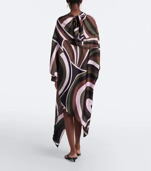 Emilio Pucci Iride Crepe De Chine Silk Kaftan