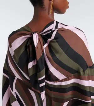 Emilio Pucci Iride Crepe De Chine Silk Kaftan