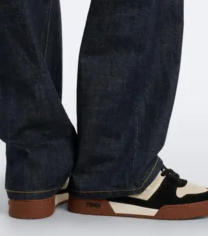 Fendi Match Leather Sneakers