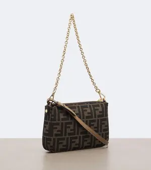 Fendi Tube Ff Zucca Pouch With Strap