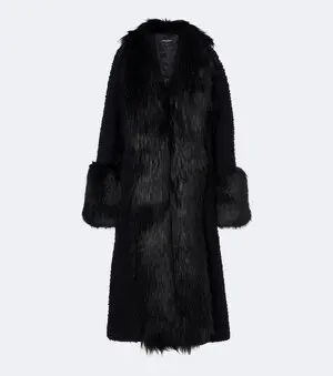 Dolce & Gabbana Silk-lined Wool-blend Coat - Black