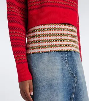 Dries Van Noten Jacquard Wool-blend Polo Sweater