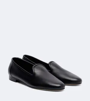 TOTEME Leather Loafers - Black