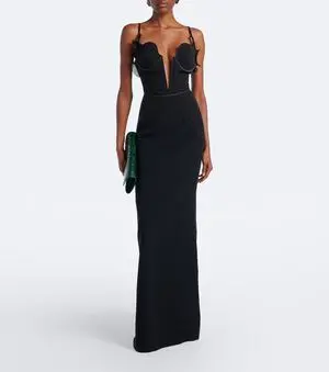 TOM FORD Ruffled Silk Bodysuit