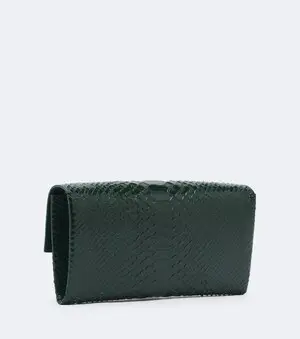 TOM FORD Jean Small Snake-effect Leather Clutch
