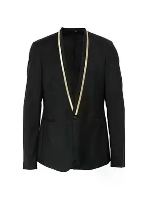 Roberto Cavalli Contrast-trim Shawl-lapel Jacket - Black