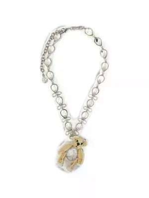 YVMIN Paradise Teddy-bear Pendant Necklace - Silver