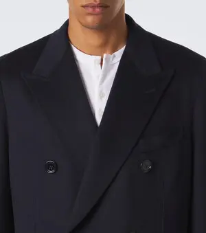 Dolce & Gabbana Double-breasted Virgin Wool Crepe Coat