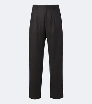 Agnona Wool Pleated Straight Pants