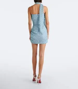 Nina Ricci Polka-dot Silk Bustier Dress