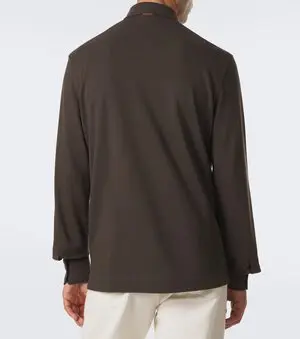 Zegna Cotton Pique Polo Shirt - Brown
