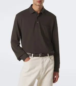 Zegna Cotton Pique Polo Shirt - Brown