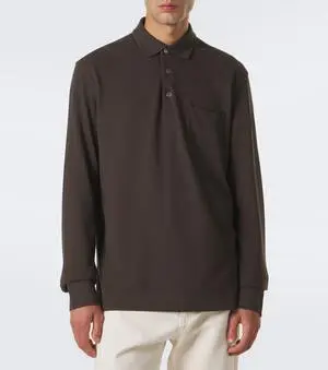 Zegna Cotton Pique Polo Shirt - Brown