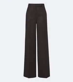 Max Mara Pleated Camel Hair Wide-leg Pants