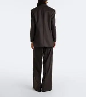 Max Mara Pleated Camel Hair Wide-leg Pants