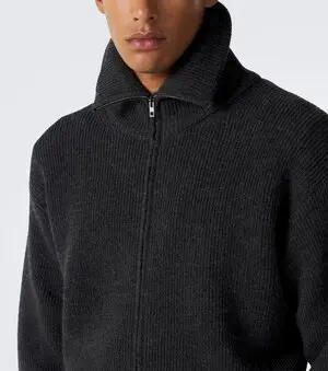 LEMAIRE Ribbed-knit Wool Zip-up Cardigan