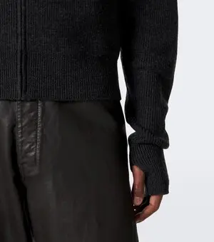 LEMAIRE Ribbed-knit Wool Zip-up Cardigan
