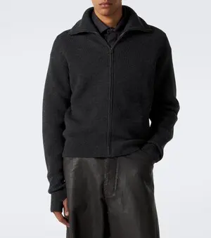 LEMAIRE Ribbed-knit Wool Zip-up Cardigan