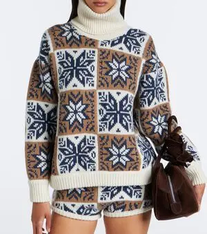 Magda Butrym Jacquard Wool And Cashmere Shorts