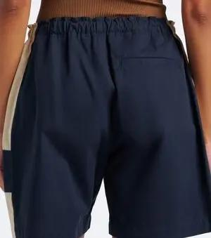 Saint Laurent Logo Cotton Shorts