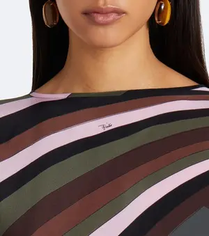 Emilio Pucci Iride Crepe De Chine Silk Kaftan