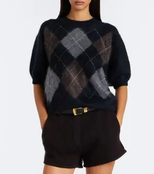 LISA YANG Juniper Argyle Cashmere Sweater - Multicoloured