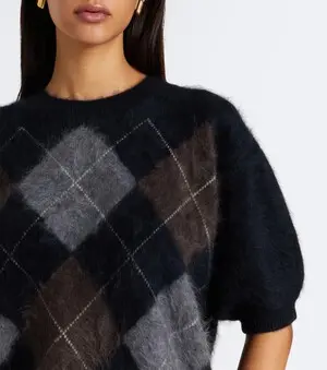 LISA YANG Juniper Argyle Cashmere Sweater - Multicoloured