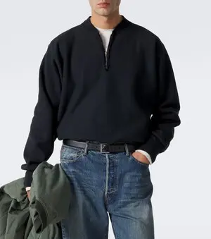 A.PRESSE Cotton Zip-up Sweater