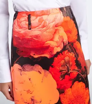 Dries Van Noten Floral Midi Skirt