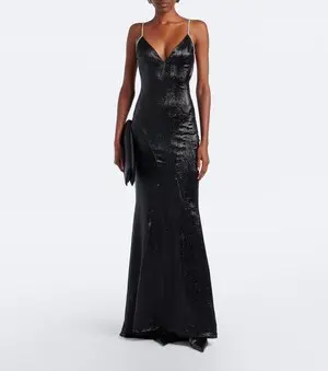 TOM FORD Embellished Silk-blend Gown