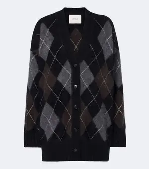 LISA YANG Elaria Argyle Cashmere Cardigan - Multicoloured