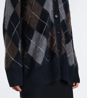 LISA YANG Elaria Argyle Cashmere Cardigan