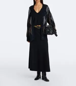 LISA YANG Elaria Argyle Cashmere Cardigan