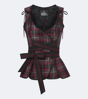 VIVIENNE WESTWOOD Roxy Tartan Wool Top
