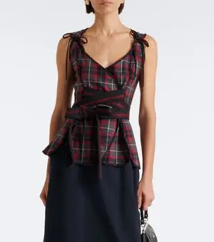 VIVIENNE WESTWOOD Roxy Tartan Wool Top