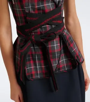 VIVIENNE WESTWOOD Roxy Tartan Wool Top