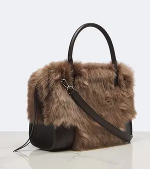 Loewe Amazona 180 Medium Shearling Top-handle Bag