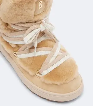 Bogner Chamonix Shearling And Suede Snow Boots
