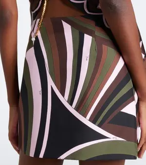 Emilio Pucci Iride Silk Twill Wrap Skirt