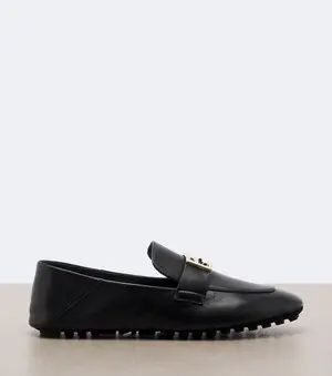 Fendi Tube Leather Driving Shoes