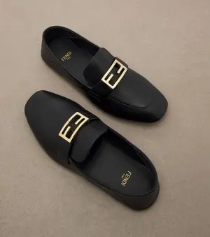 Fendi Tube Leather Driving Shoes