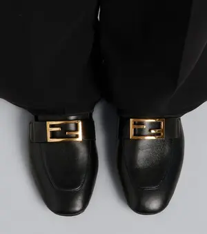 Fendi Tube Leather Driving Shoes